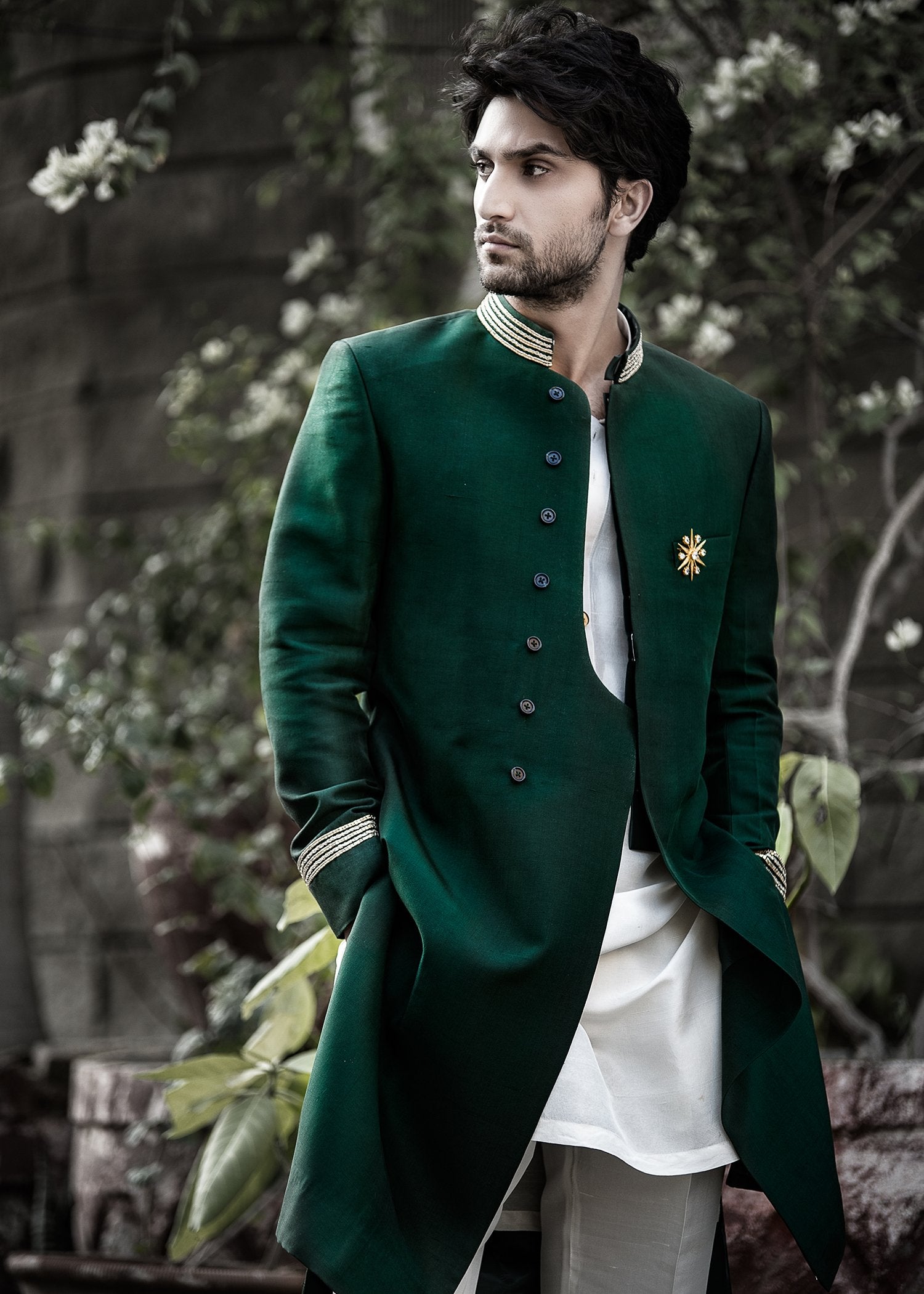 Emerald Green Sherwani – Hazure